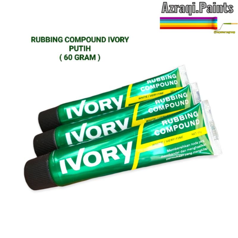 Jual RUBBING KOMPON COMPOUND IVORY PUTIH KEMASAN TUBE / ODOL ( 60 GRAM ...