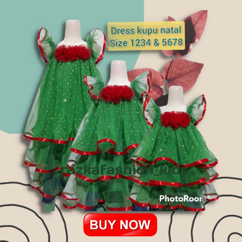 Jual gaun natal dan tahun baru dres anak perempuan gaun pesta dan ulang ...