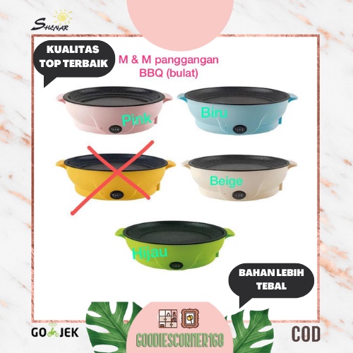 Jual SHENAR KOREAN PAN M&M PANGGANGAN BULAT GRILL STEAK BBQ MINI/ ALAT ...