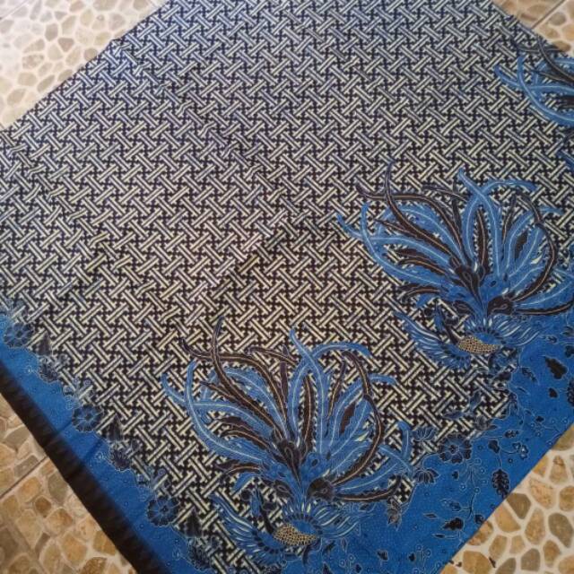 Jual kain batik solo merak biru pager | Shopee Indonesia