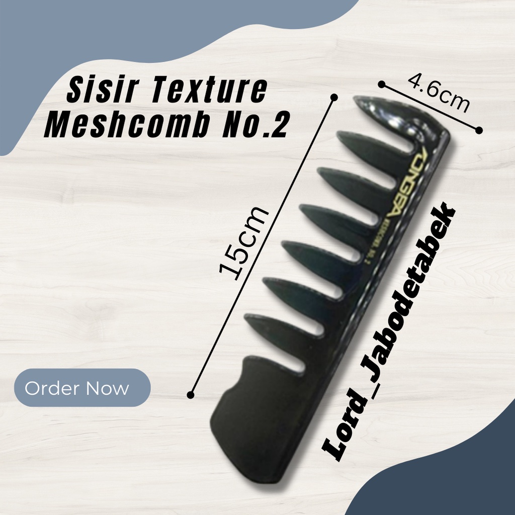 Jual Sisir Texture Meshcomb No.2 ONGEA Sisir Rambut Barber Hair Styling ...