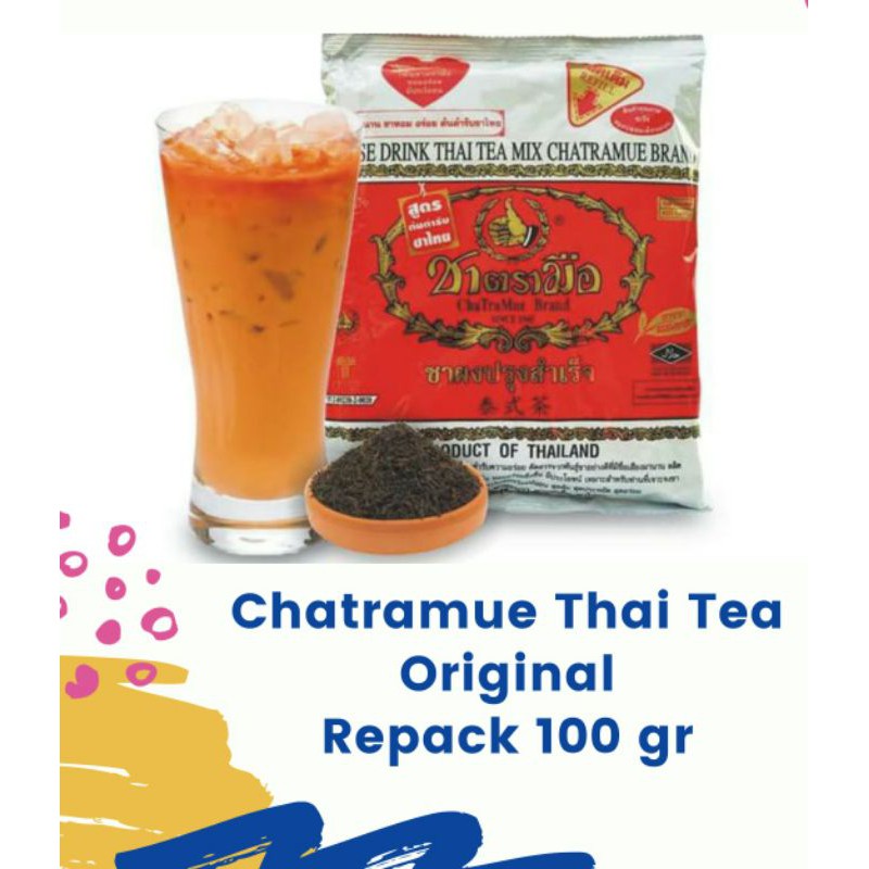 Jual Repack 100gr Thai Tea Chatramue ( bubuk teh thailand ) | Chatramue ...