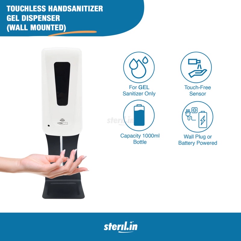 Jual TOUCHLESS HANDSANITIZER DISPENSER GEL SENSOR OTOMATIS (WALL ...