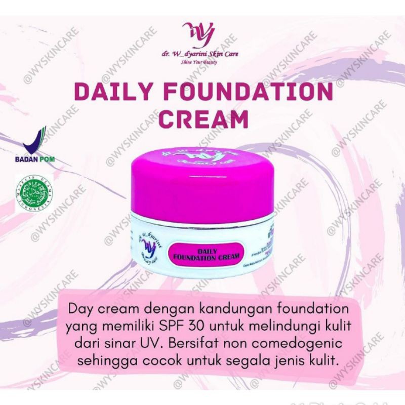 Jual Daily Foundation Cream Wyskincare | Shopee Indonesia