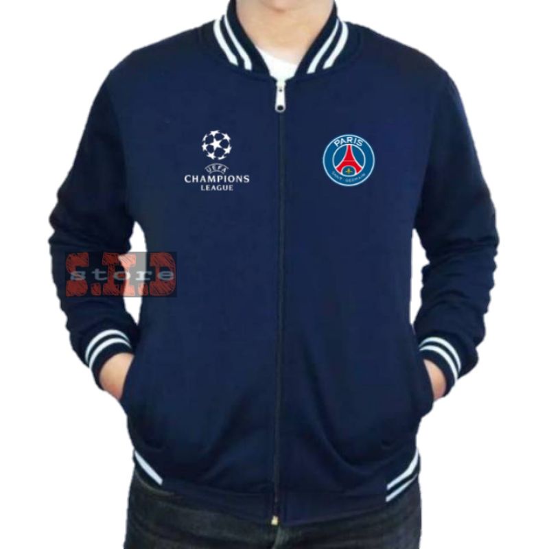 Jual JAKET PSG UCL JAKET BOLA LOGO PSG JAKET VARSITY PRIA WANITA ...