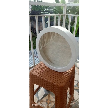 Jual pigura bulat putih natural d30, d35, d40, frame bulat, pigora ...