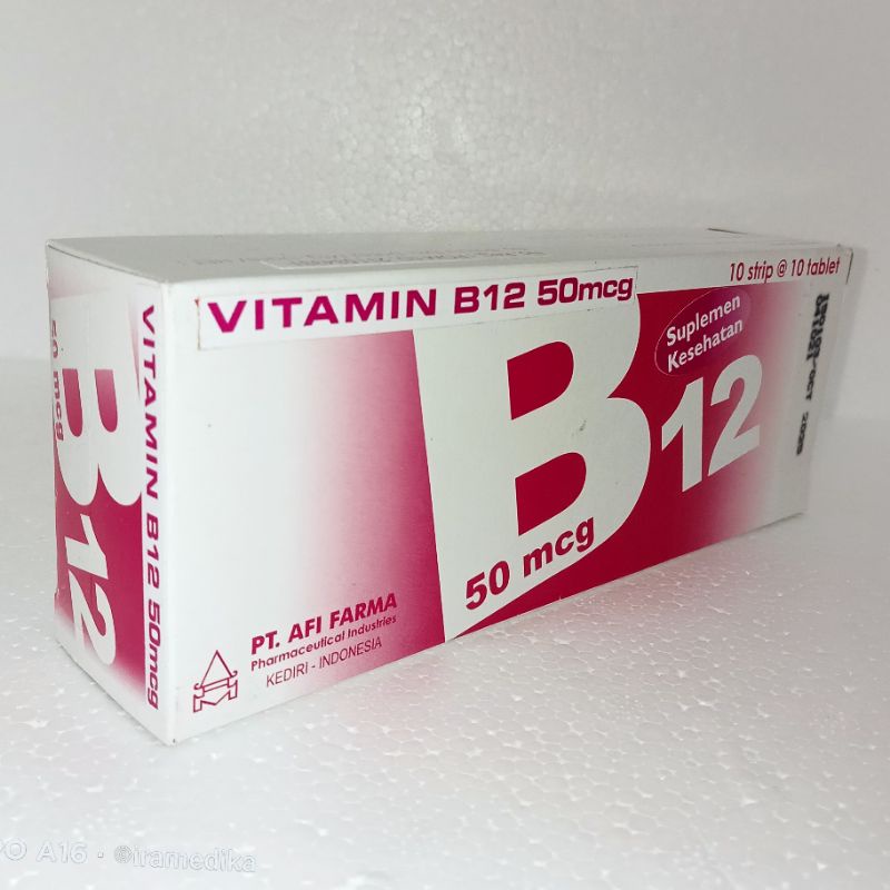 Jual VITAMIN B12 50mcg Suplemen Kesehatan 100tablet | Shopee Indonesia