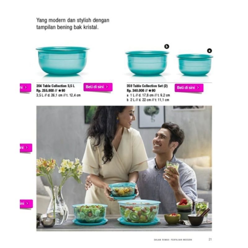 Jual Tupperware Table Collection | Shopee Indonesia
