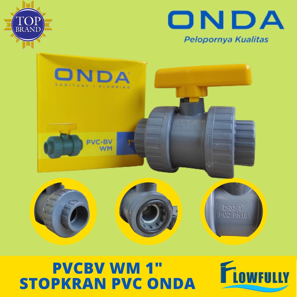 Jual STOP KRAN WATERMUR 1" ONDA PVCBV WM STOPKRAN UNION BALLVALVE ...
