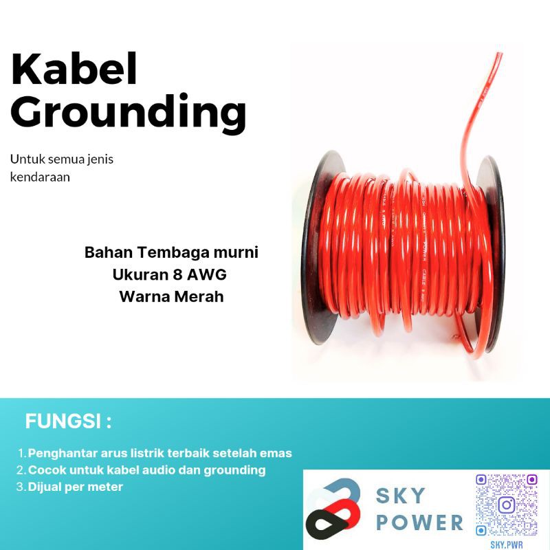 Jual Kabel 8AWG untuk audio dan grounding | Shopee Indonesia