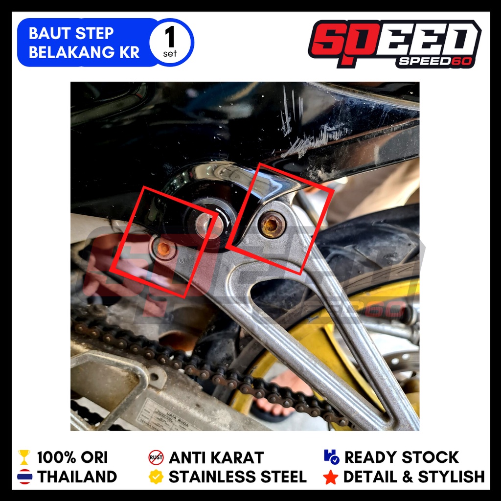 Jual Baut Step Injakan Belakang Kawasaki Ninja R Baut Probolt Thailand ...