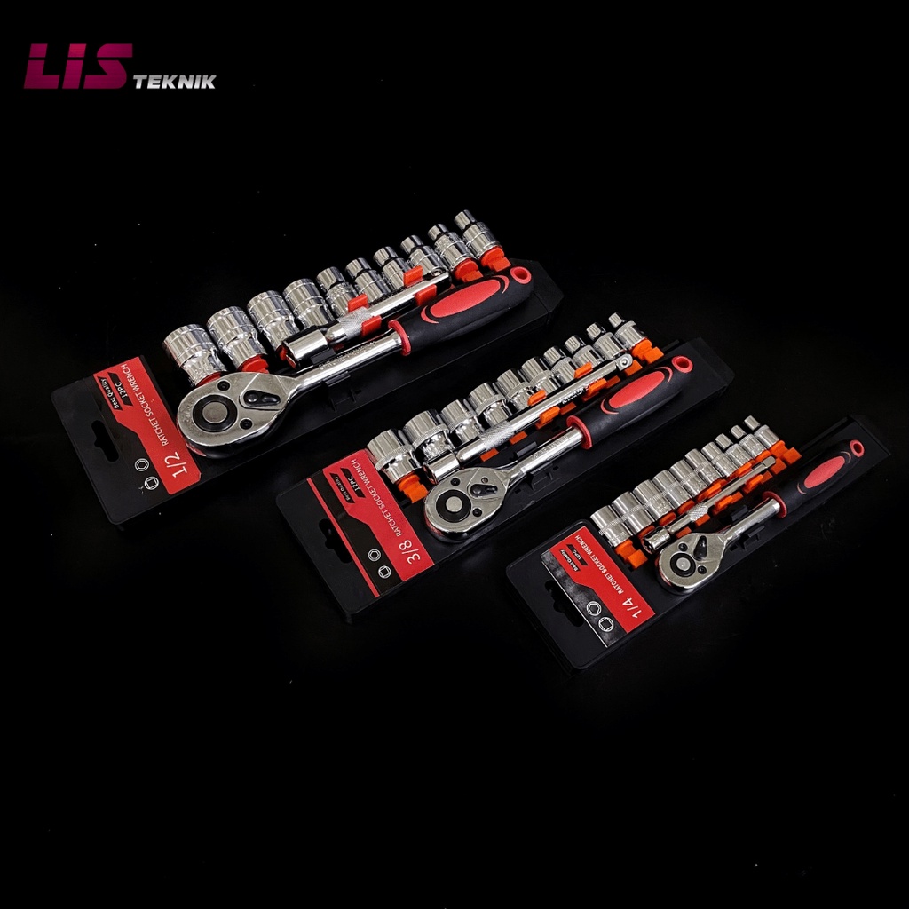 Jual Kunci Socket Set 12 pcs Kunci Shock Pas 1/2" kunci socket set ...