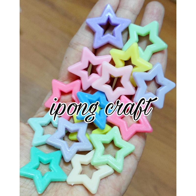 Jual Mote Bintang Besar / Manik Bintang Besar / Manik Strap Masker ...