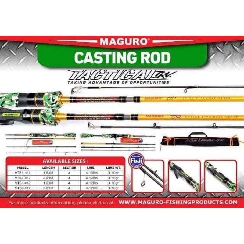 Jual Rod SP (SPINNING) / BC (BAITCASTING) MAGURO TACTICAL TRV | Shopee ...