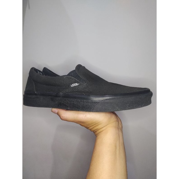 Jual vans slip on full black | Shopee Indonesia