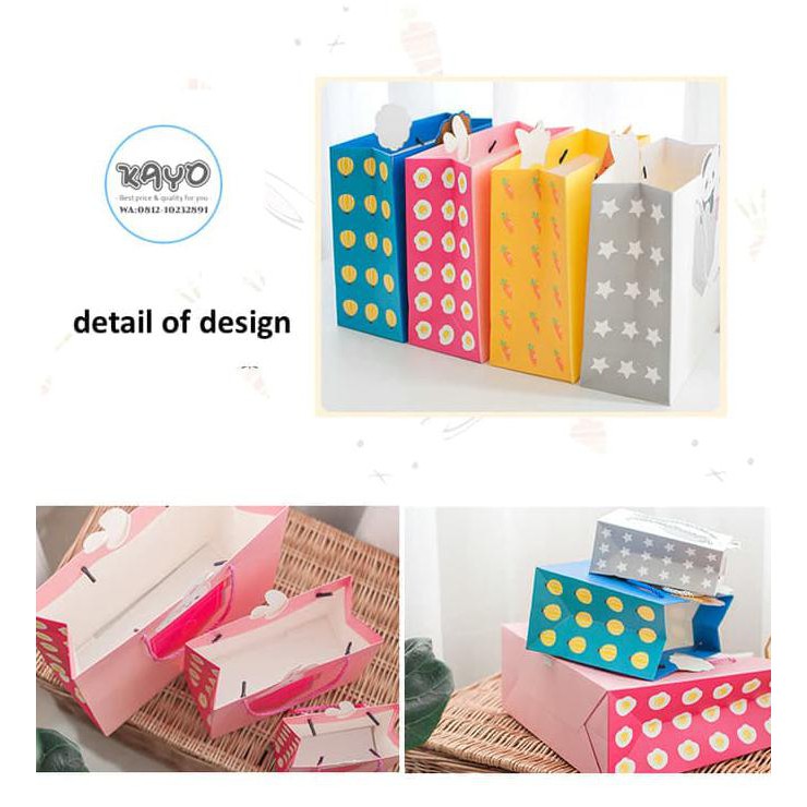 Jual kantong paper bag binatang lucu, paper bag karton, kotak bingkisan ...
