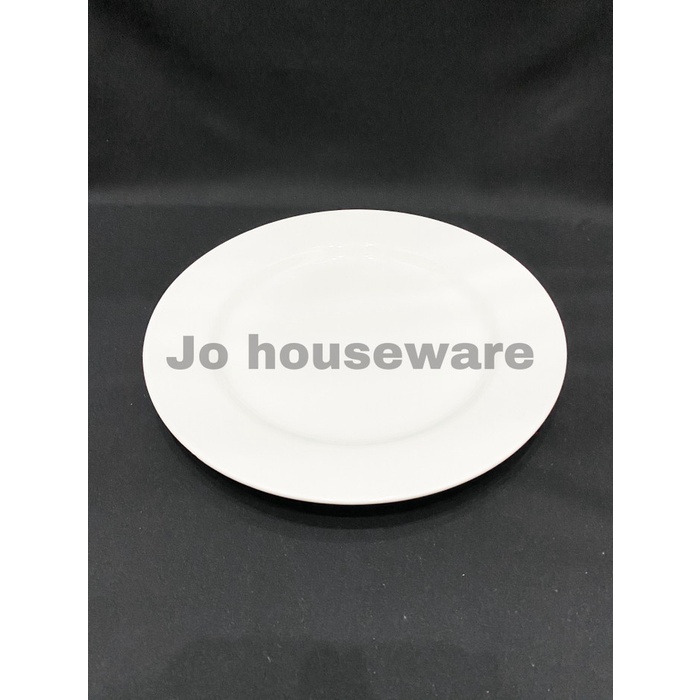 Jual Piring keramik bulat plate diameter 28 cm putih polos hotelware makan | Shopee Indonesia