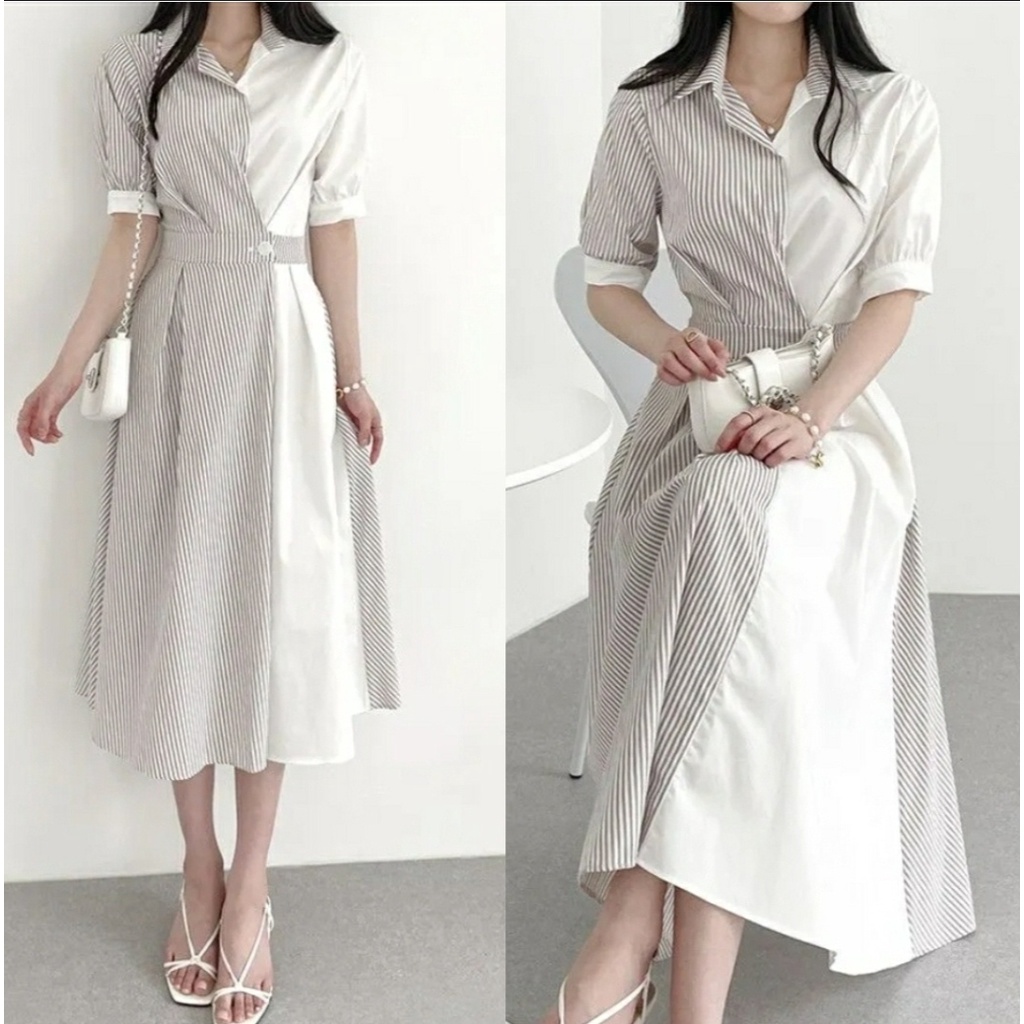 Jual [MCFK] Dress Sami / Dress Korea / Baju Kondangan Wanita / Dress ...