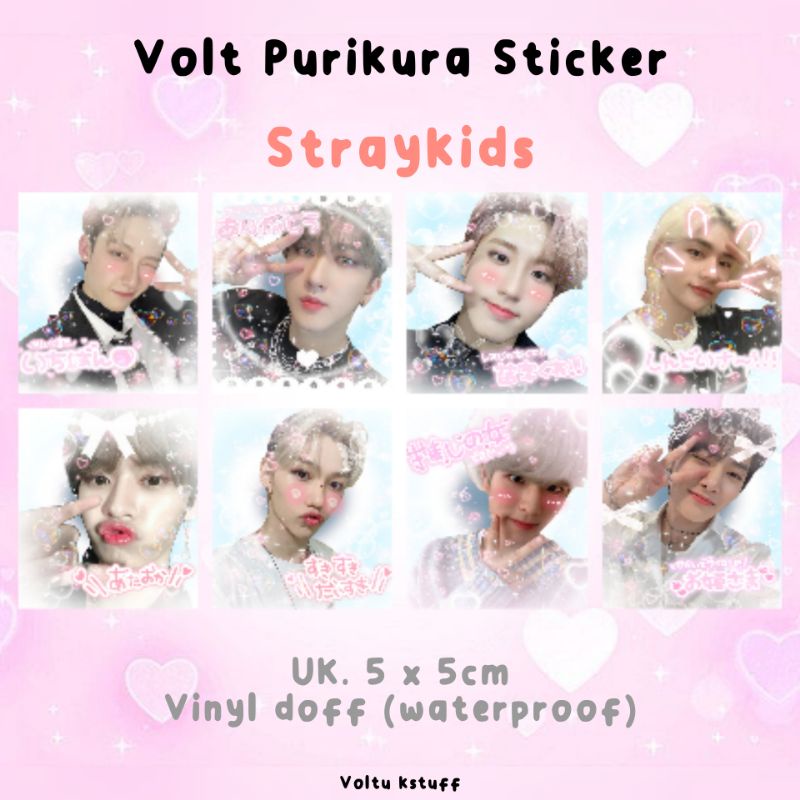 Jual Volt sticker purikura stray kids skz sellkor japan lucu freebies ...