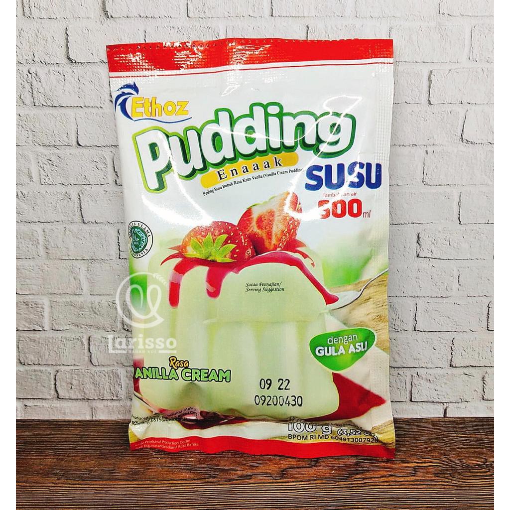 Jual ETHOZ PUDDING ENAK SUSU RASA VANILLA CREAM 100GR | Shopee Indonesia