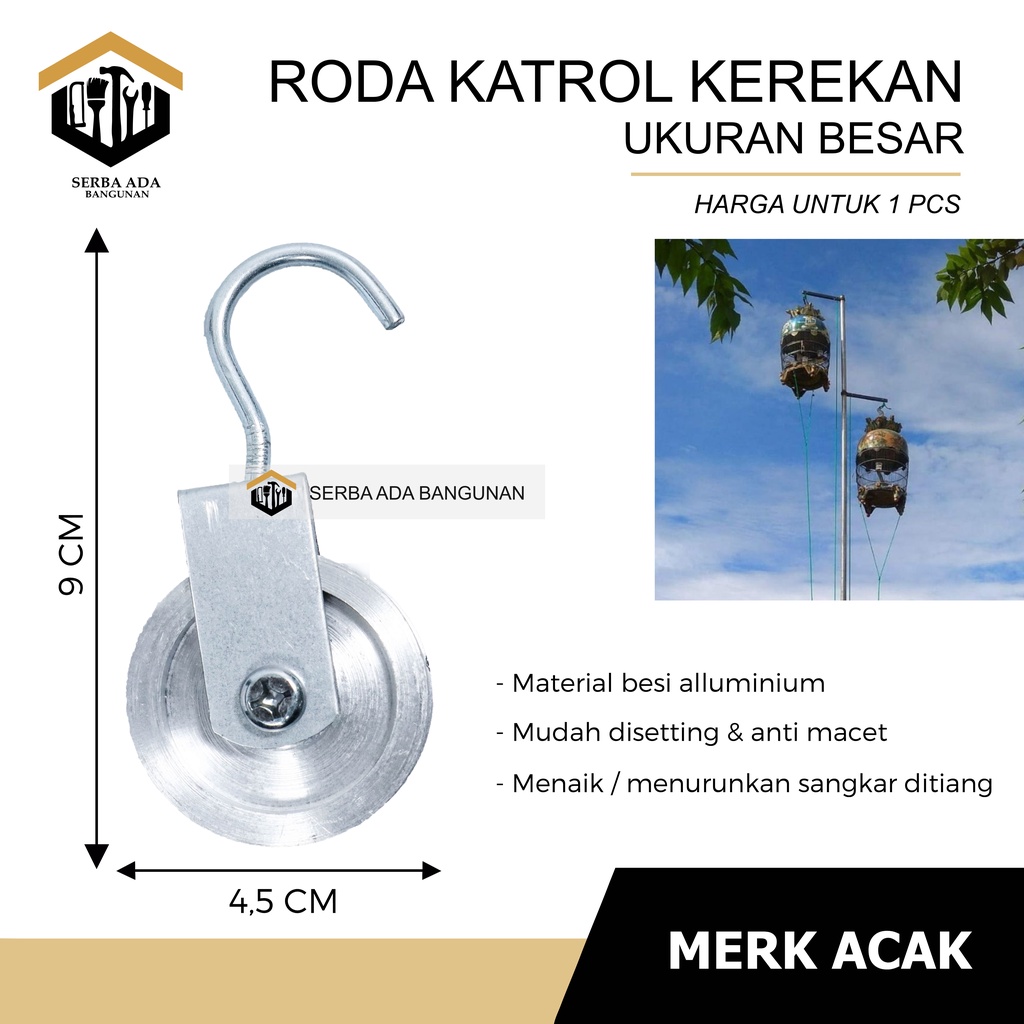 Jual SAB Roda Kerekan Burung Gantungan Sangkar Burung Perkutut Katrol ...