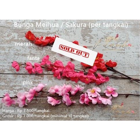 Jual IMLK-78 : Bunga Meihua Imlek / Bunga Sakura (per tangkai) pitar33 ...