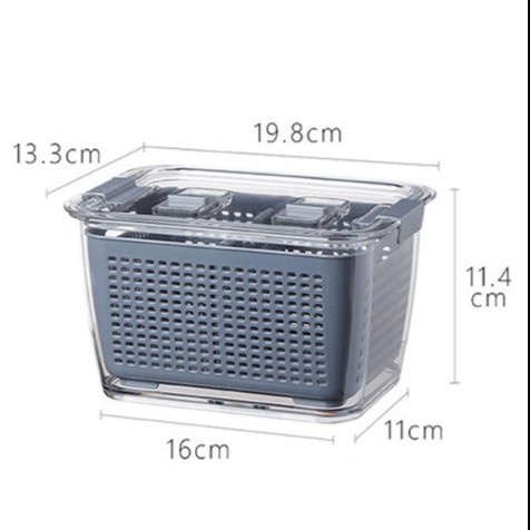 Jual NEW! Box Container Kontainer Kotak Makanan Cuci Sayur Rak Kulkas ...