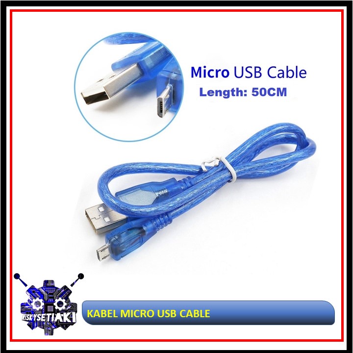 Jual KABEL MICRO USB CABLE ARDUINO DUE LEONARDO WEMOS D1 ESP32 ESP8266 ...