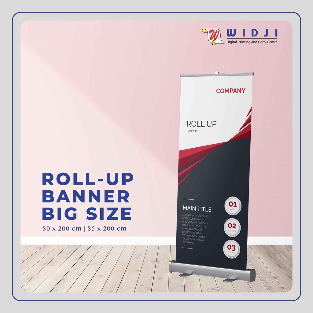 Jual Print / Cetak Roll-Up Banner Ukuran Besar 80X200 cm / 85X200 cm Bahan Luster / Albatros ...
