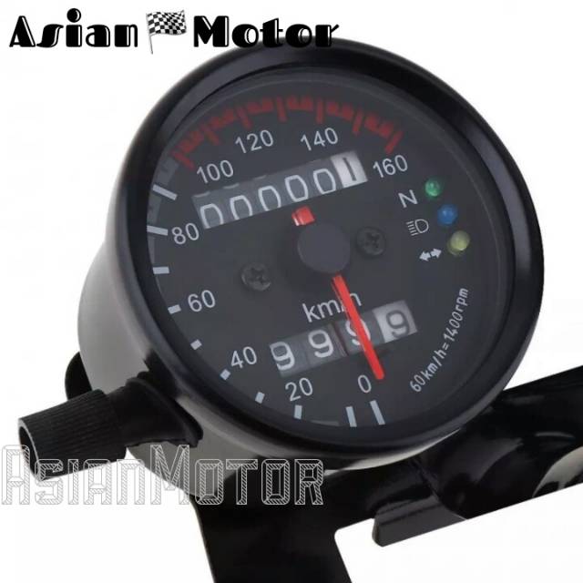 Jual Speedometer Kilometer LED Motor Universal Bulat | Shopee Indonesia