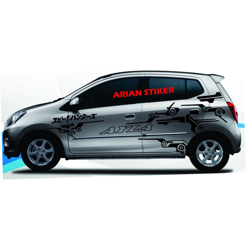 Jual Sticker Stiker cutting ayla stiker striping bodi samping mobil ...