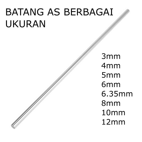 Jual Batang AS Shaft Stainless Steel 304 5mm 8mm 10mm 12mm Smooth Rod 5 8 10 12 mm linear guide ...
