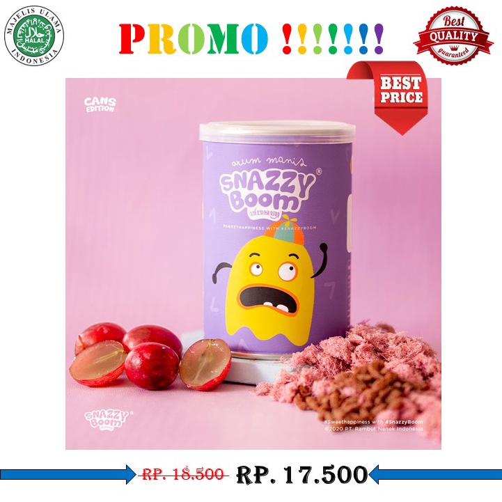 Jual Snazzy Boom Arum Manis / Rambut Nenek Grappy / Anggur Kaleng 60g ...