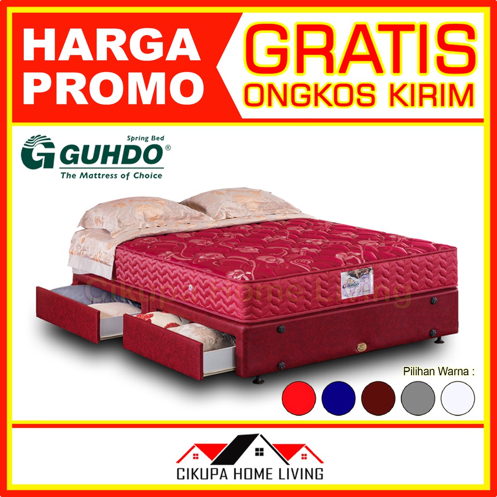 Jual GUHDO NEW PRIMA DRAWER HORIZONTAL SPLIT 160 180 200 SET KASUR SPRINGBED + DIVAN | Shopee ...