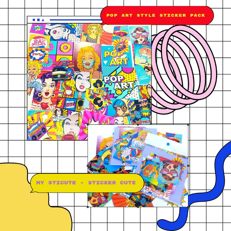 Jual Stiker pop art Sticker Pop Art Lucu My StiCute sticker pop art ...