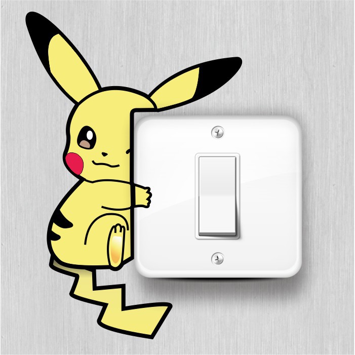 Jual STIKER PIKACHU LUCU WALL STIKER HIASAN DINDING STIKER SAKLAR ...