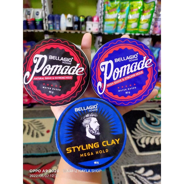 Jual Bellagio Styling Clay Mega Hold/ Pomade Home (80/90g) | Shopee ...