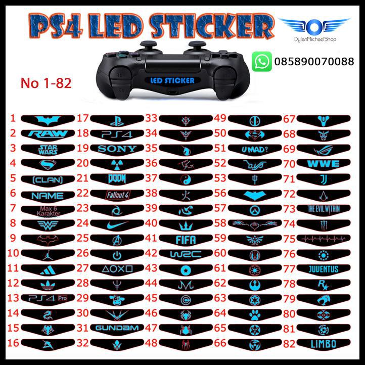 Jual Stiker Lightbar Stik Playstation 4 PS4 PS DS Decal Stick DS4 ...
