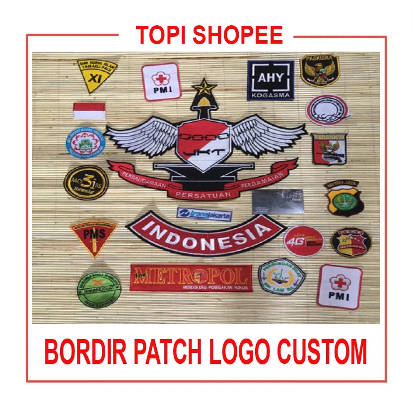 Jual BISA ORDER 1 pcs Bordir logo bet badge atau nama atau gambar ...
