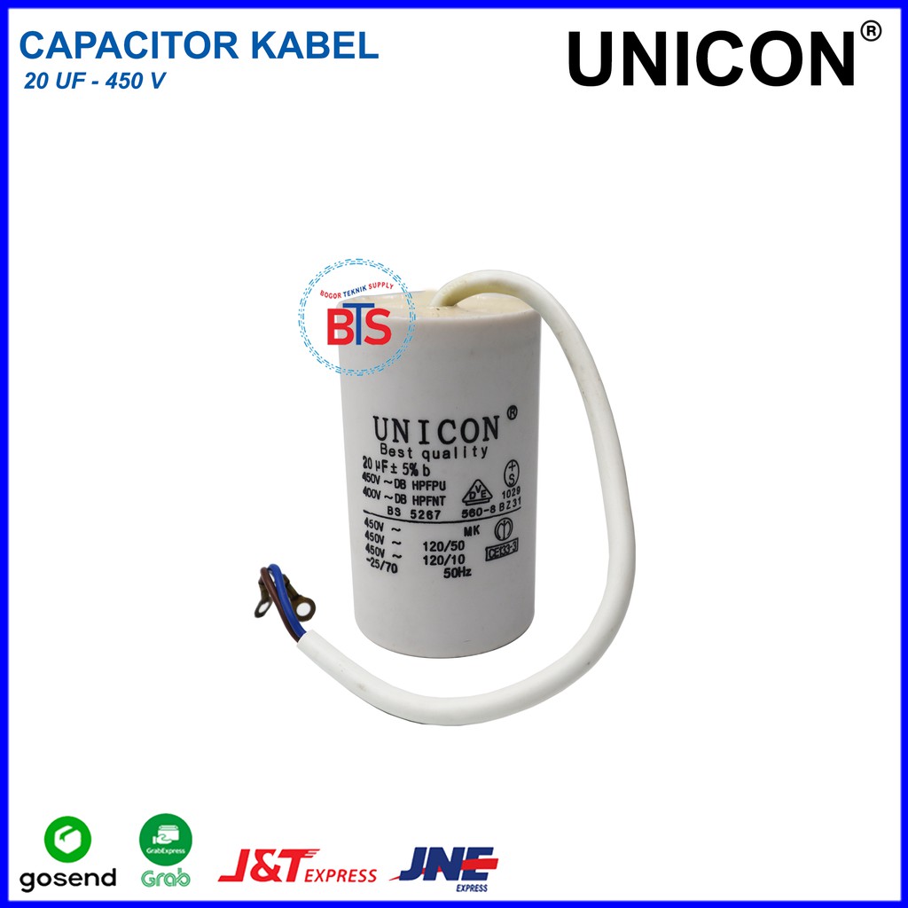 Jual 25 uf - 450V Kapasitor (Capacitor) Kabel (Spare Part Pompa Air ...