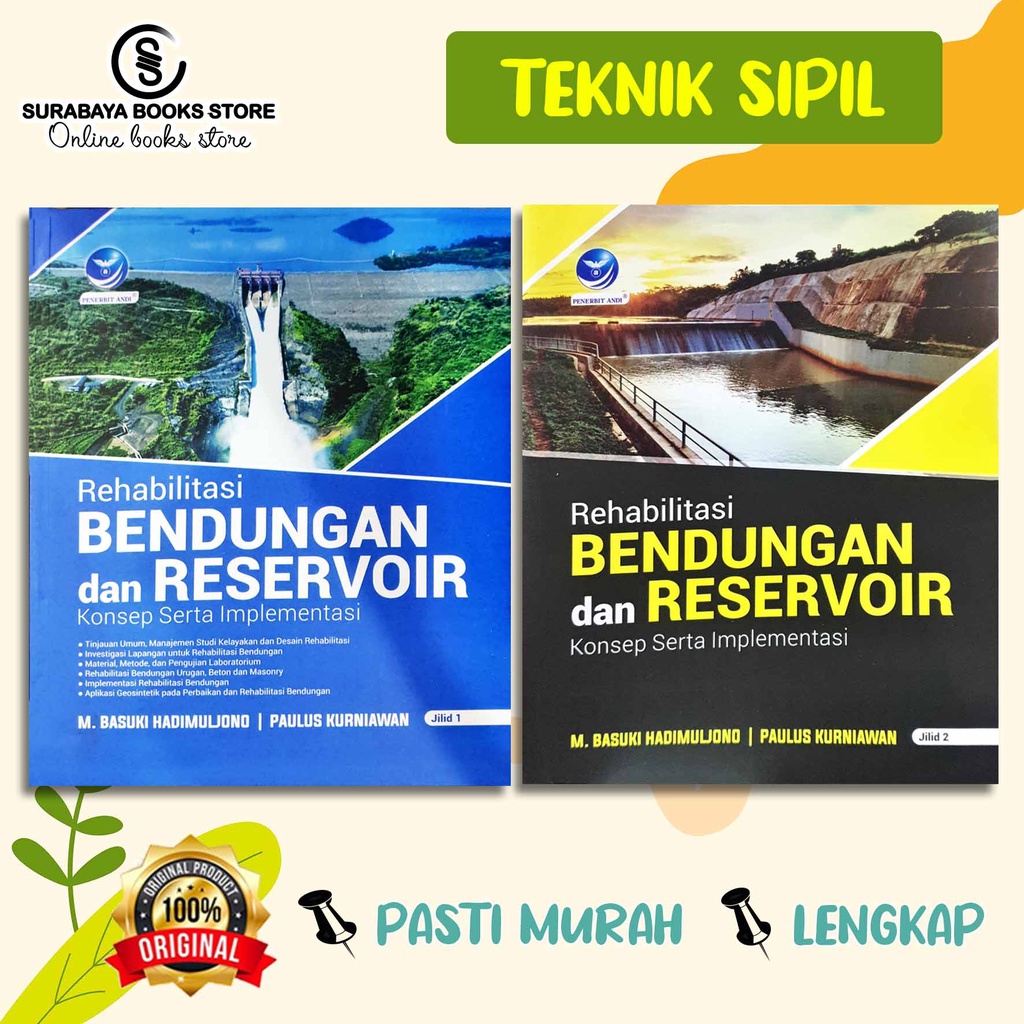 Jual REHABILITASI BENDUNGAN DAN RESERVOIR (KONSEP SERTA IMPLEMENTASI ...
