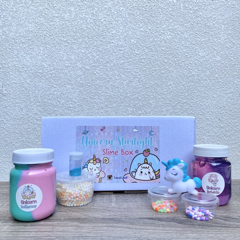 Jual Slime Box Unicorn Starlight / slime surprise / slime clear ...