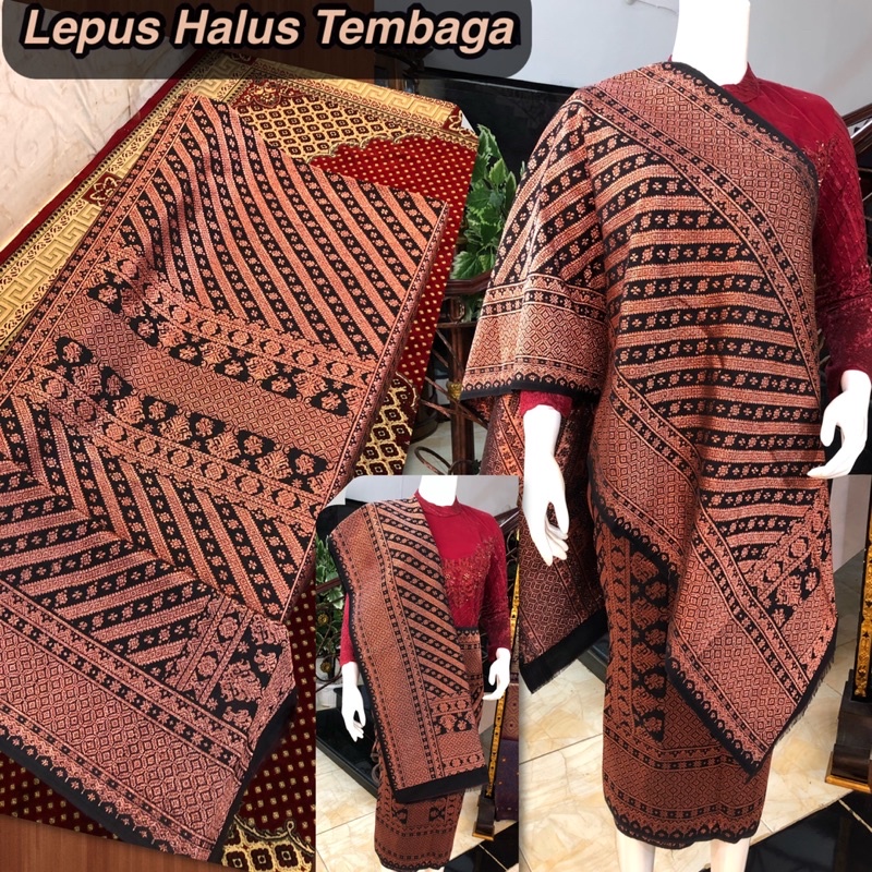 Jual Songket Lepus Tembaga Halus Hitam /songket tenun asli palembang /ilham songket palembang ...