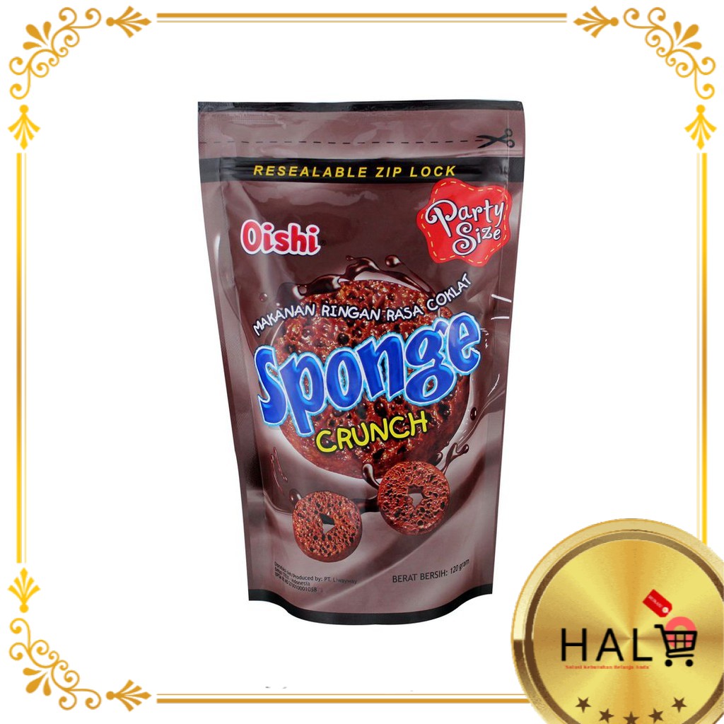 Jual OISHI SPONGE CRUNCH COKLAT 120 GR | Shopee Indonesia