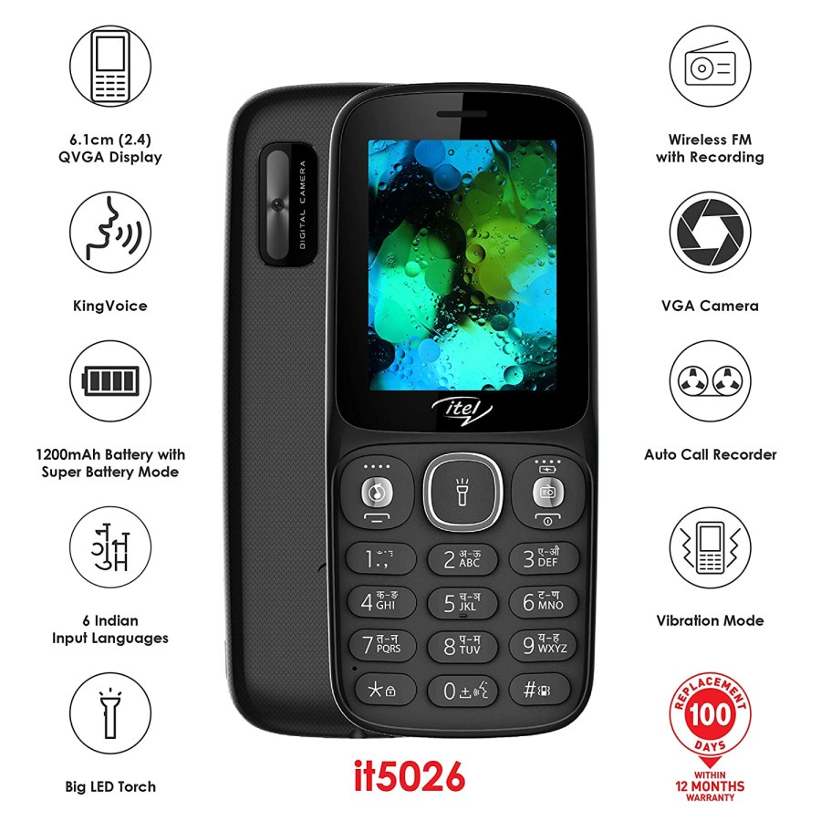 Jual ITEL IT5026 IT-5026 / Dizo Star 500 HP Candy Bar Tulalit Garansi ...