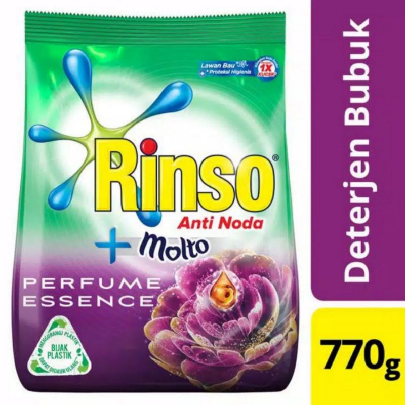 Jual RINSO DETERJEN BUBUK PERFUME ESSENCE 770 GR | Shopee Indonesia