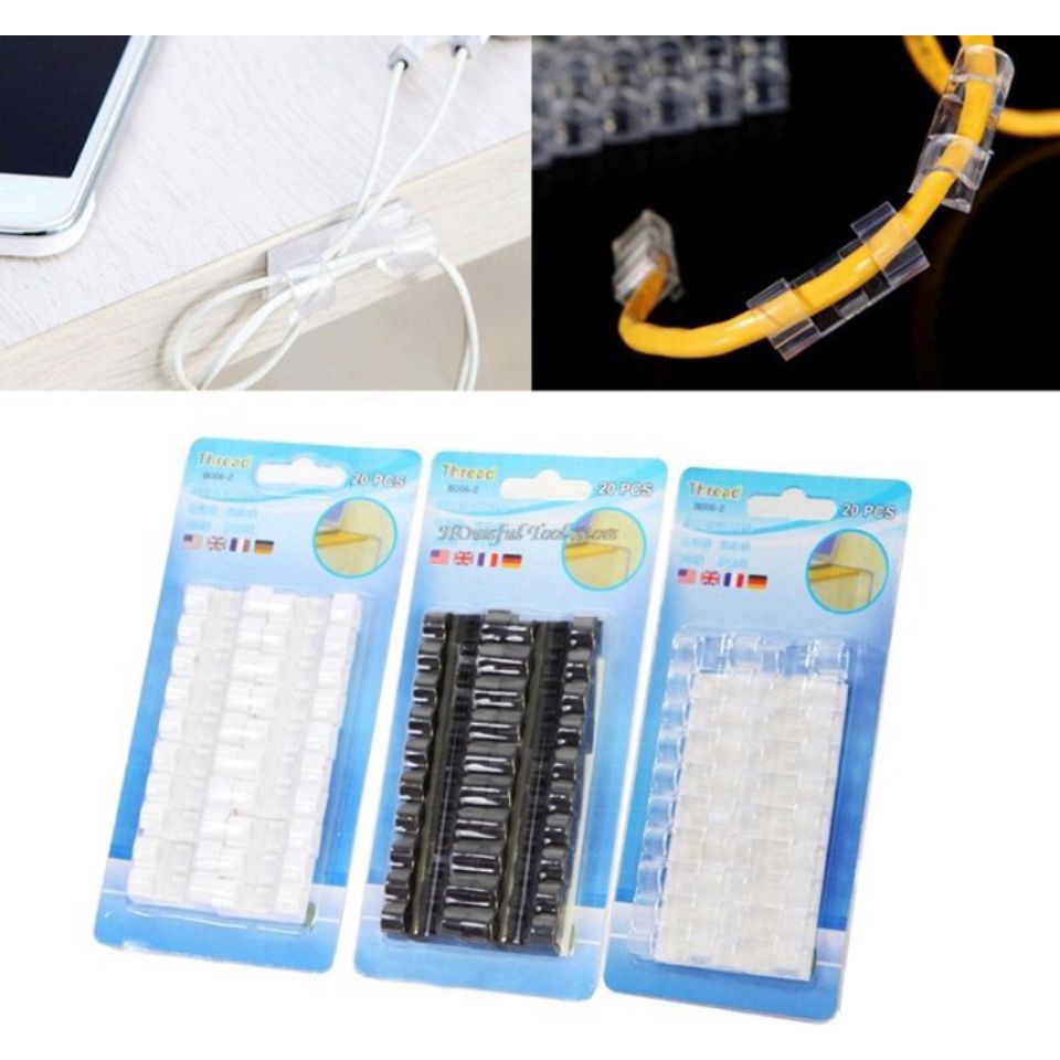 Jual IC Penjepit Kabel Klip + Lem / Klip Kabel Organizer Lem / KLIP ...
