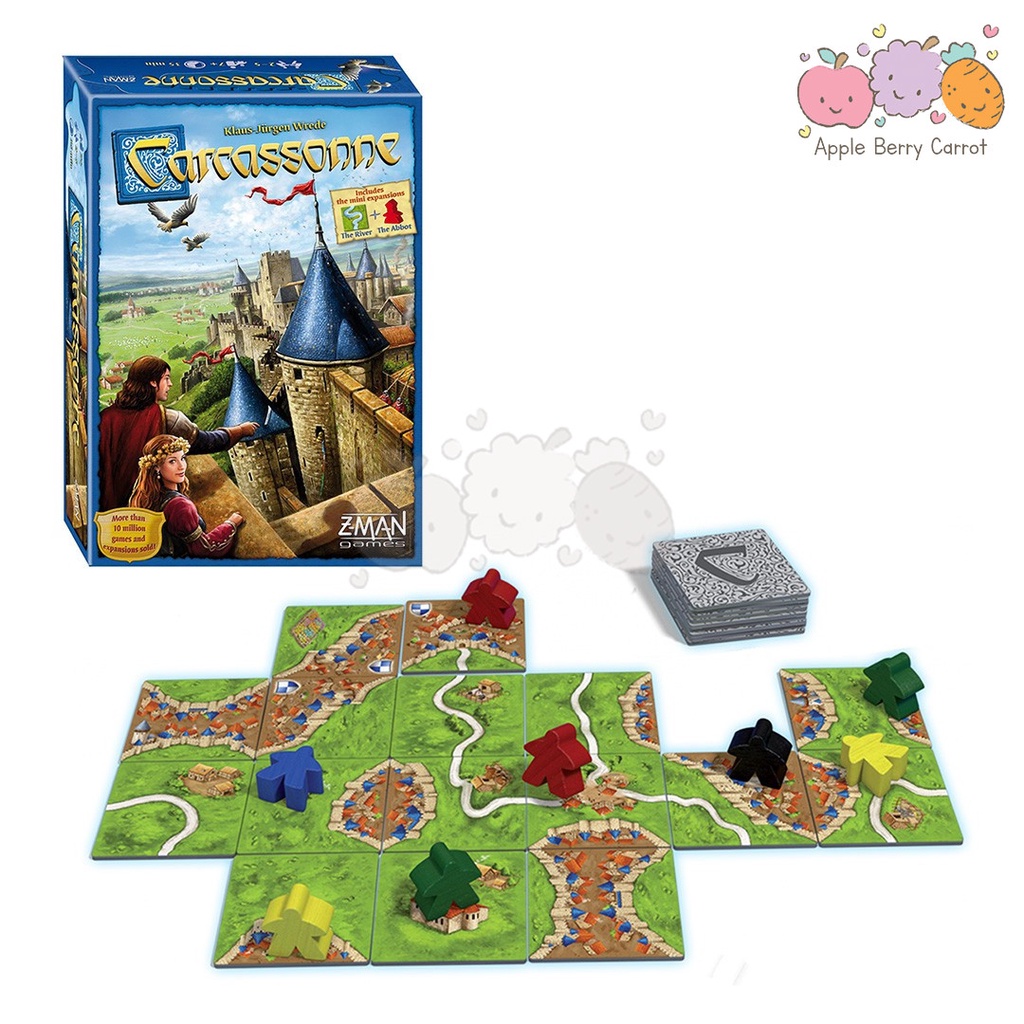 Jual Carcassonne board game age 7+ years 35 min boardgame 2-5 players ...