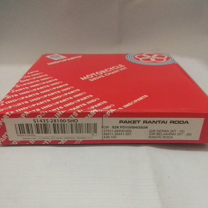 Jual Gearset / Drive Chain Kit / Rantai Roda Kit S1435-28100-SHO INDOPARTS SHOGUN | Shopee Indonesia