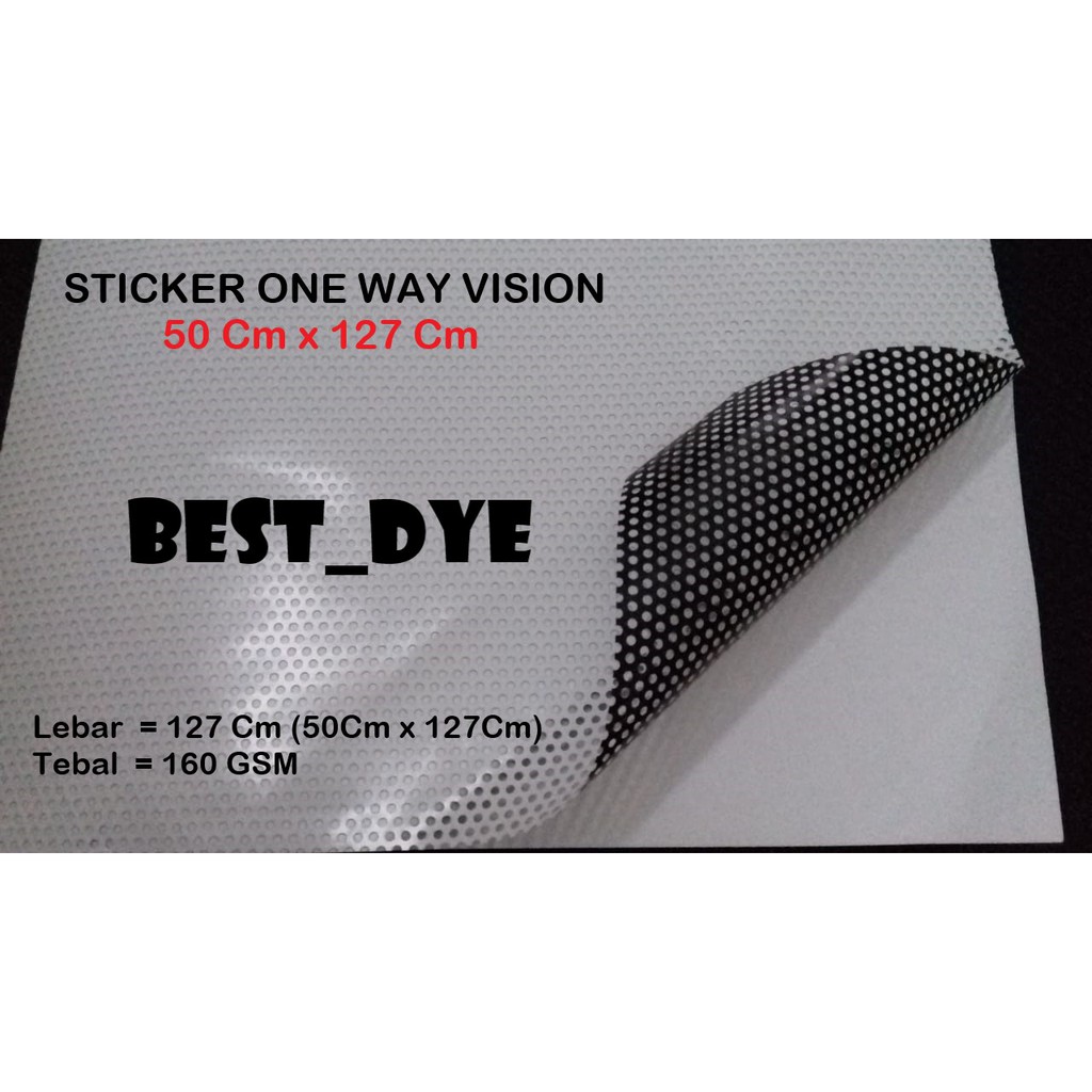 Jual STICKER ONE WAY VISION 160 GSM, 50Cm x 127Cm | Shopee Indonesia